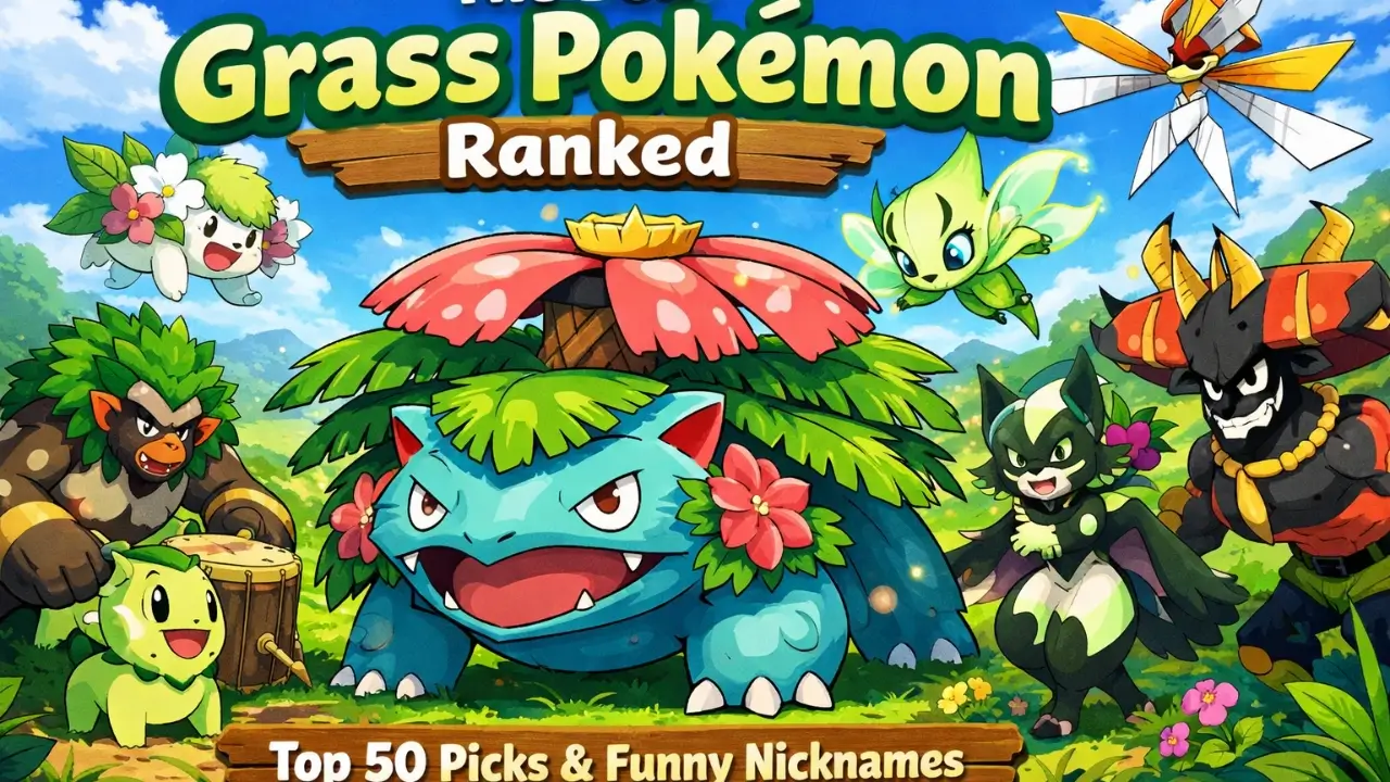 The Best Grass Pokémon Ranked: Top Picks & Funny Nicknames - Namesfunky